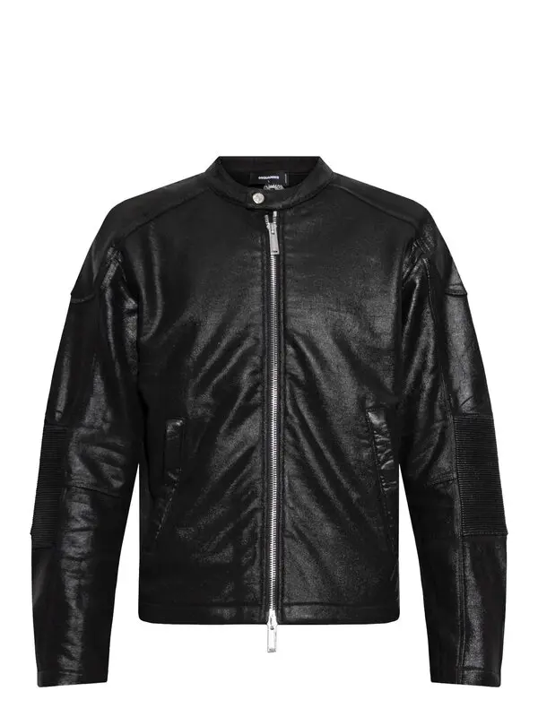 Dsquared2 Jacket With Decorative Finish - Black