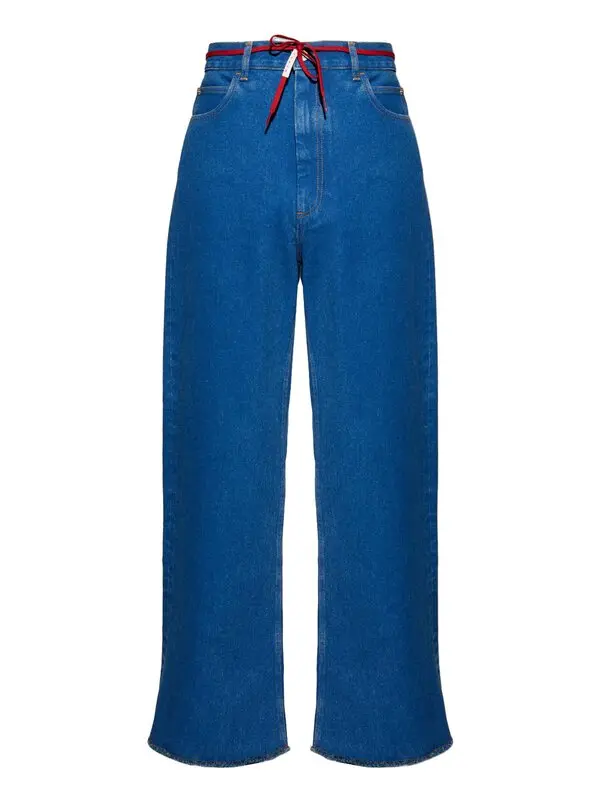 Marni Jeans With Logo Detail - Blue