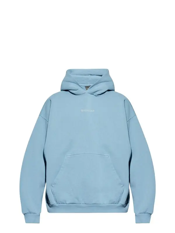 Balenciaga Classic Logo Hoodie - Blue