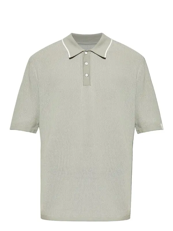 Rag & Bone Polo With Logo Patch - Grey