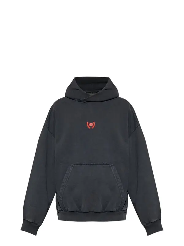 Balenciaga Logo Hoodie - Black