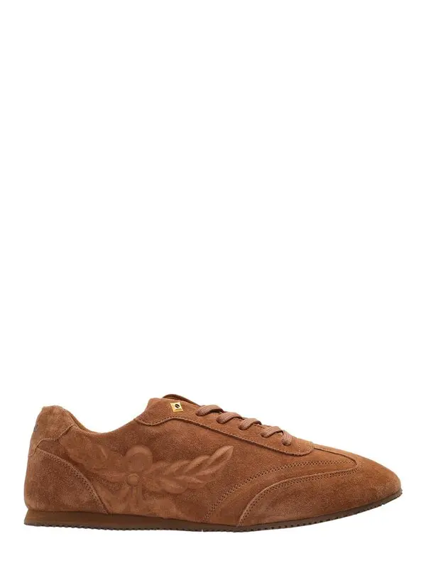 Mcm Suede Low-top Sneakers - Brown
