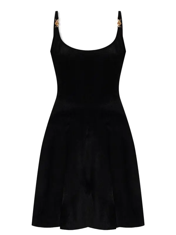 Versace Spaghetti Strap Mini Dress - Black