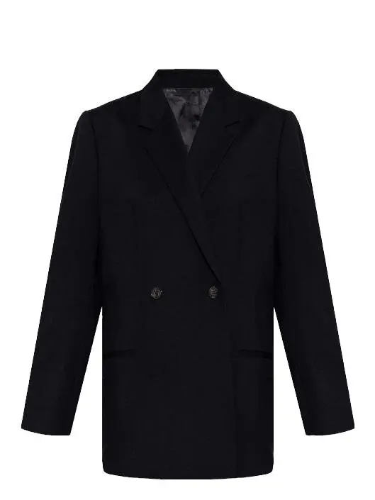 TOTEME Double-breasted Wool Blazer - Black