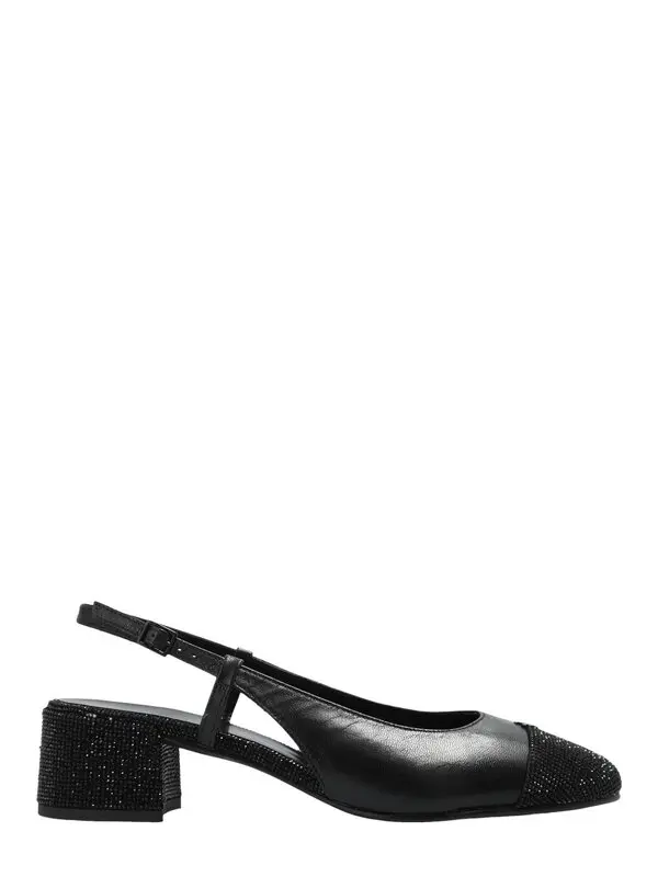 Tory Burch Leather Open-back Pumps - Black