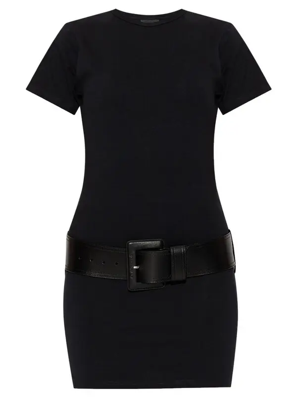 Balenciaga Belted Mini Dress - Black