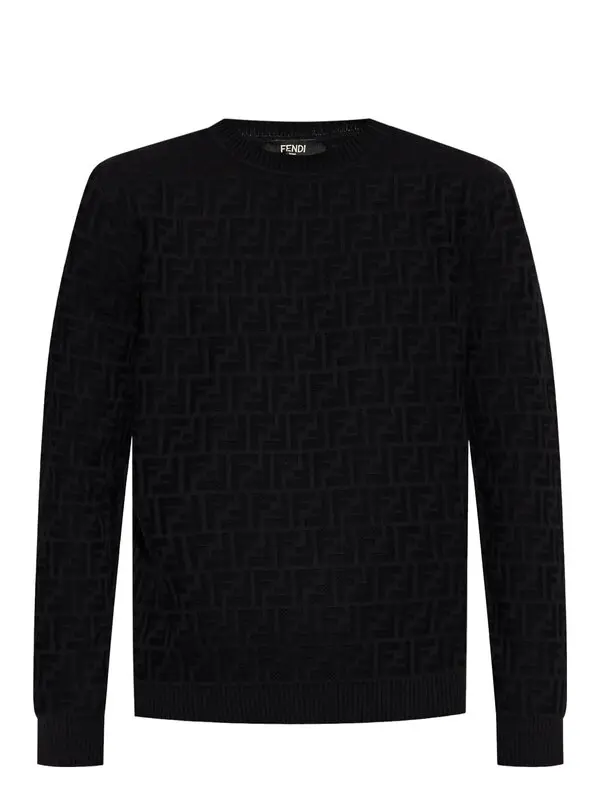 Fendi Monogram Knit Sweater - Black