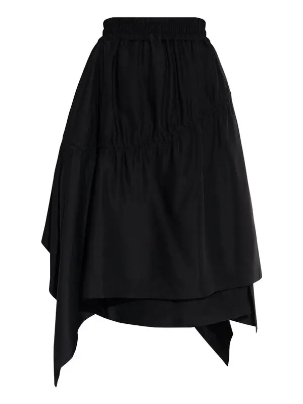 Y3 Topstitched Skirt - Black