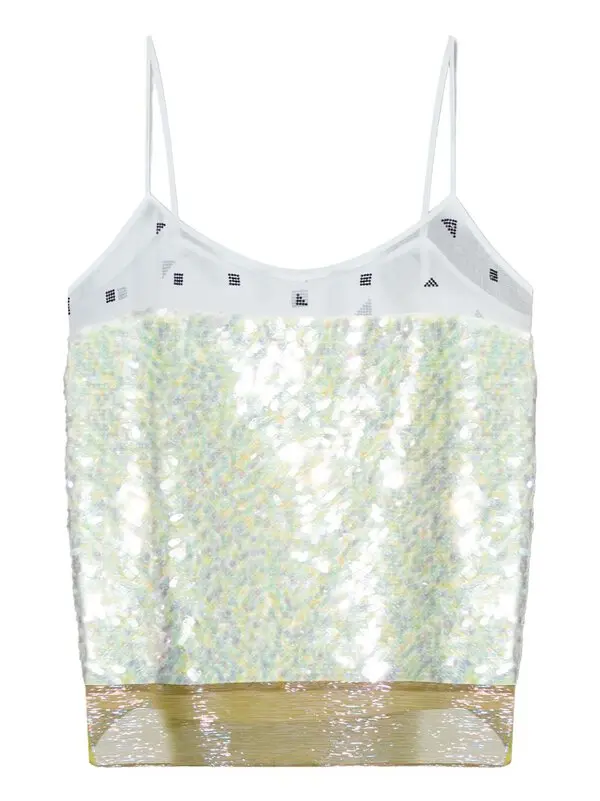 Tory Burch Sequin Embellished Top - Cream