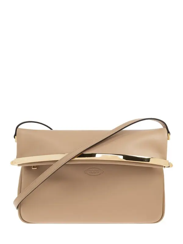 TOD’S Leather Shoulder Bag - Beige