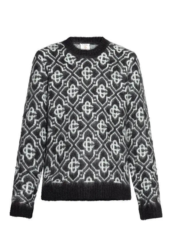 Casablanca Monogram Sweater - Black