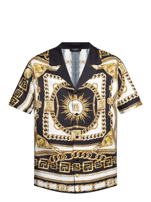 Balmain Shirt With Logo - Multicolour