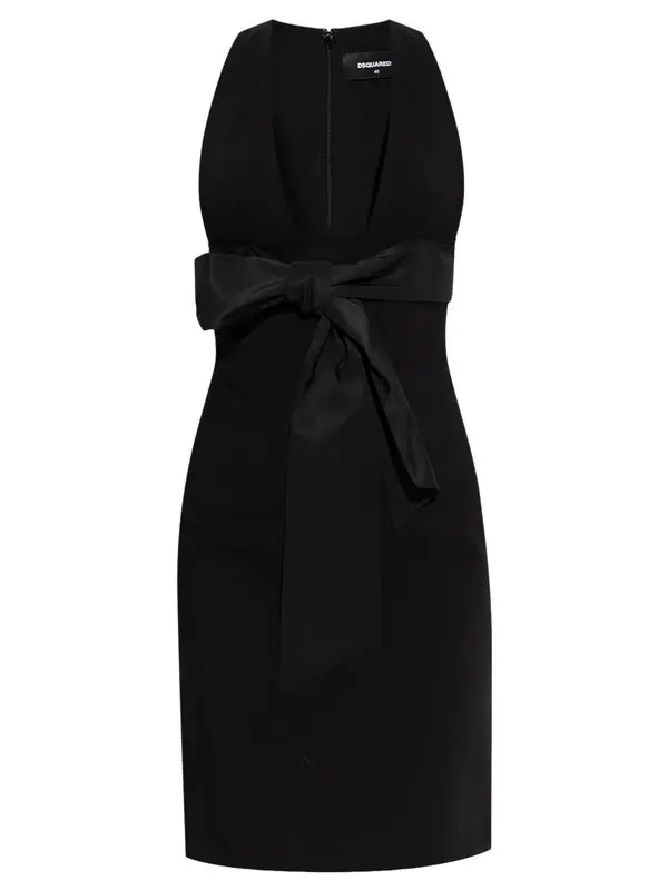 Dsquared2 Fitted Dress With Bow Detail - Black
