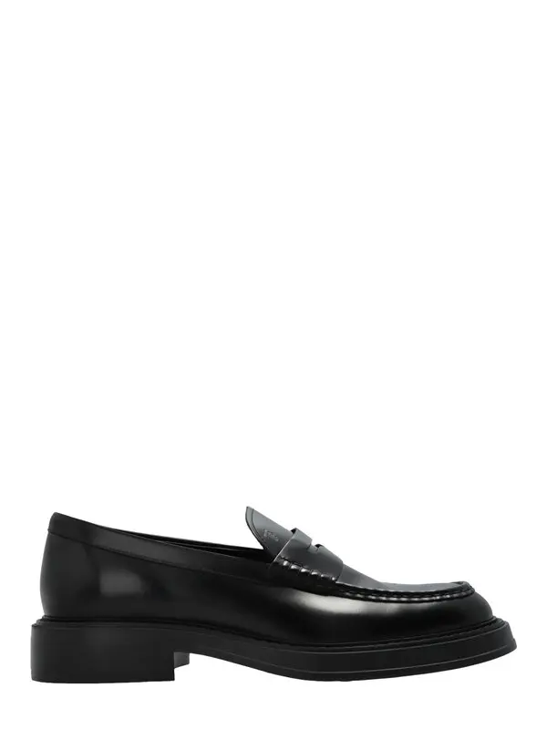 TOD’S Leather Penny Loafers - Black