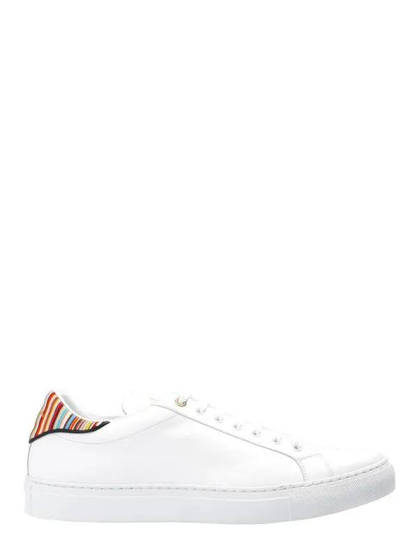Paul Smith Logo Embossed Leather Sneakers - White