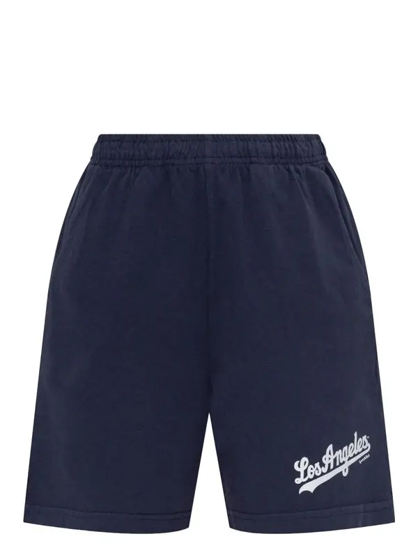 SPORTY & RICH X Los Angeles Dodgers Navy Shorts - Navy Blue