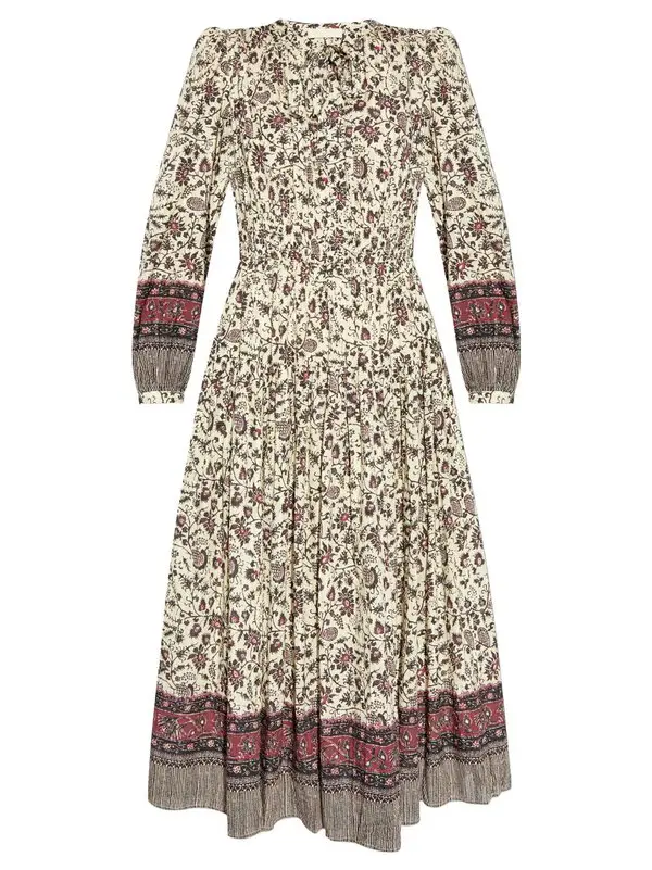 Ulla Johnson Mona Floral-print Cotton-viscose Midi Dress - Multicolour