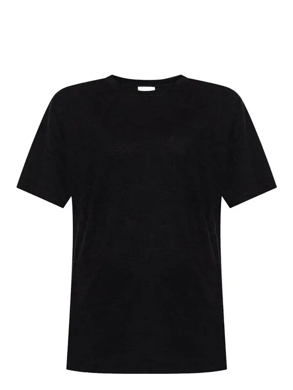 MARANT ETOILE Zewel Linen T-shirt - Black