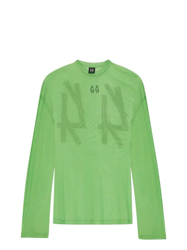 44 LABEL GROUP Long-sleeve Mesh T-shirt - Neon