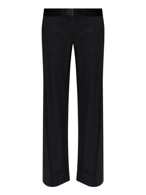 Victoria Beckham Wool-finished Trousers - Black