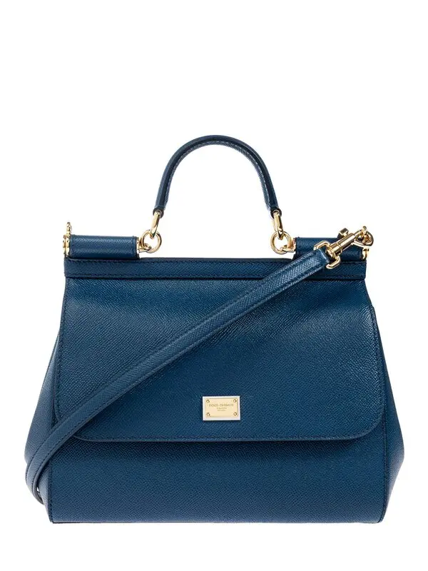 Dolce & Gabbana Sicily Large Handbag - Navy Blue