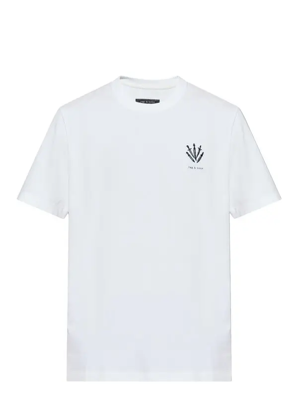 Rag & Bone Cotton T-shirt With Logo - White