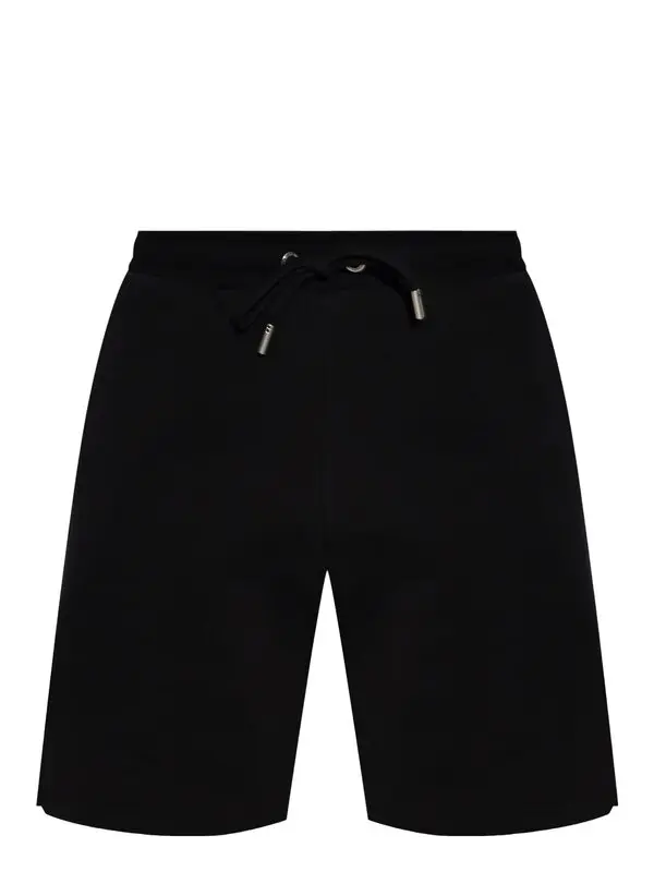 Ami Logo Cotton Shorts - Black