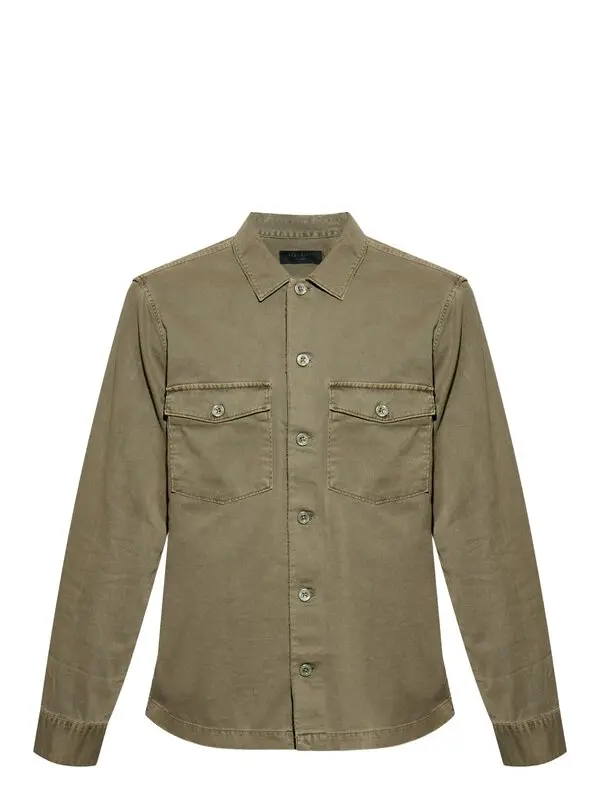 ALLSAINTS Spotter Shirt With Vintage Effect - Green