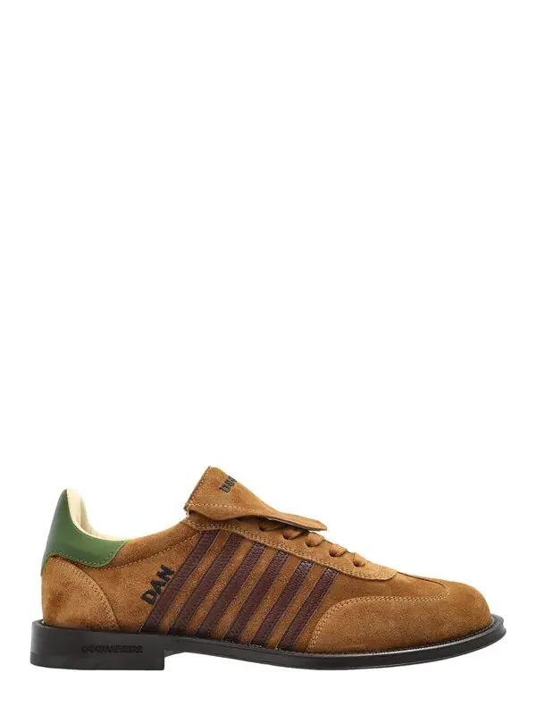 Dsquared2 Suede And Leather Derby Shoes - Brown
