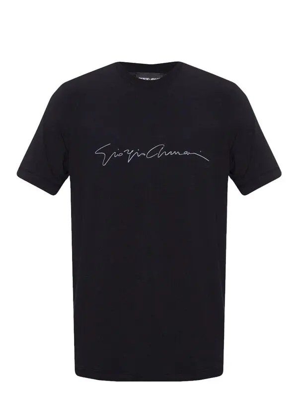 Giorgio Armani T-shirt With Logo - Black