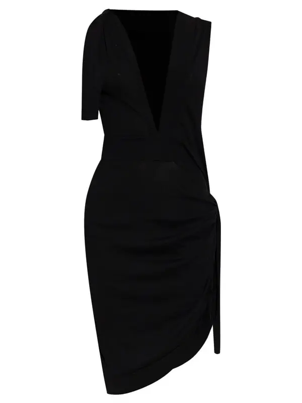FERRAGAMO Dress With Decorative Ties - Black
