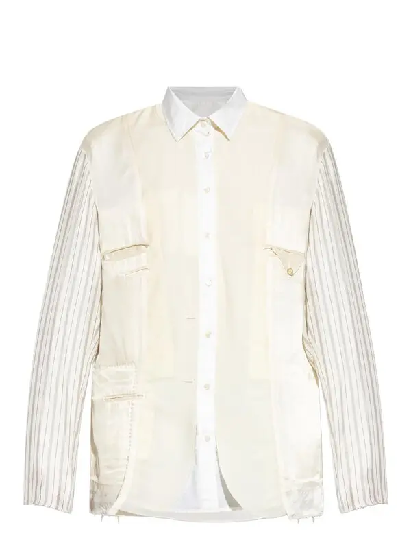 MAISON MARGIELA Shirt With Combined Fabrics - Cream