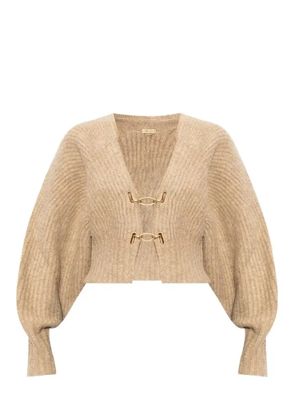 Cult Gaia Casella Ribbed Cardigan - Beige