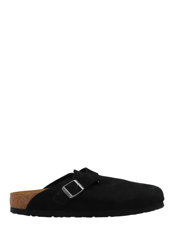 BIRKENSTOCK Boston Bs Suede Slides - Black