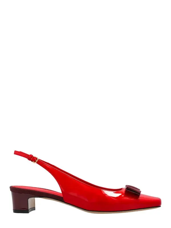 FERRAGAMO Rivada Patent Leather High Heels - Red
