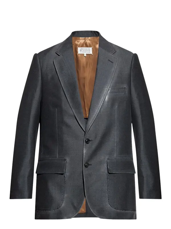 MAISON MARGIELA Blazer With Raw Finish - Grey