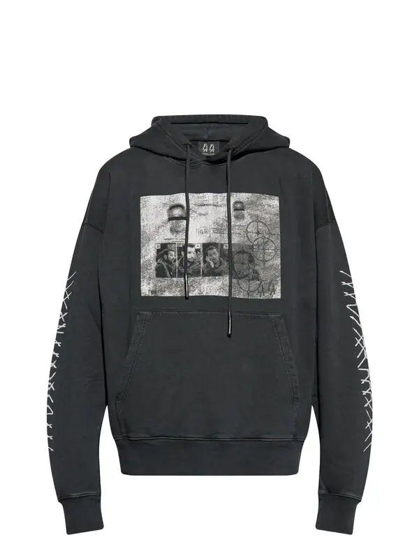 44 LABEL GROUP Printed Oversized Hoodie - Grey