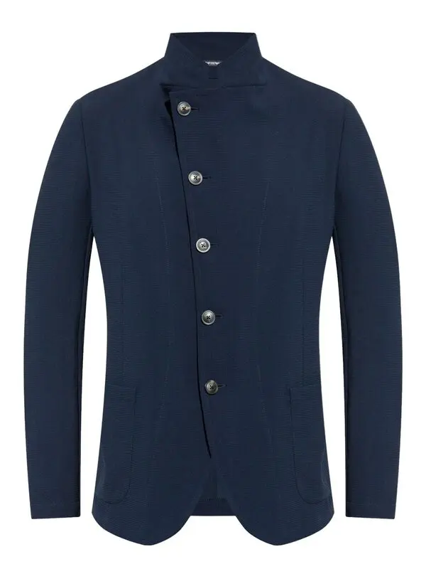 Emporio Armani Single-breasted Blazer - Navy Blue
