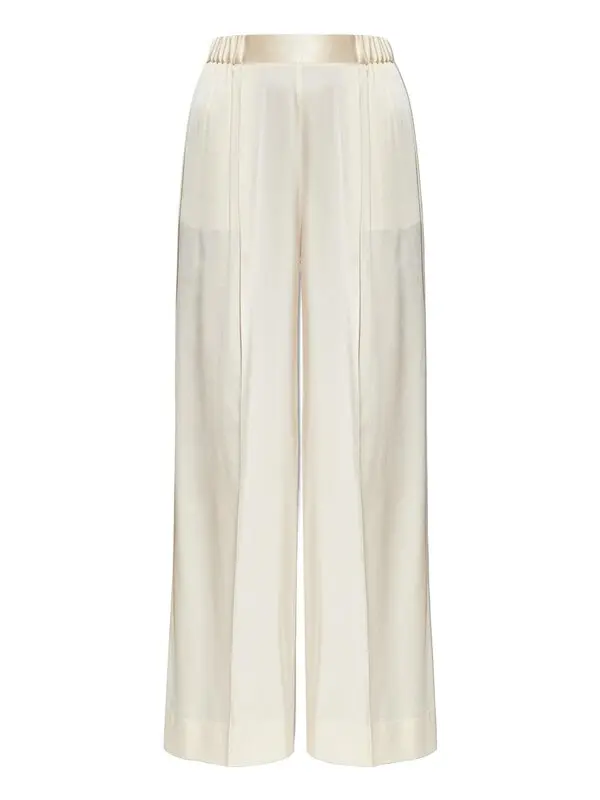 FORTE_FORTE Silk Trousers - Cream
