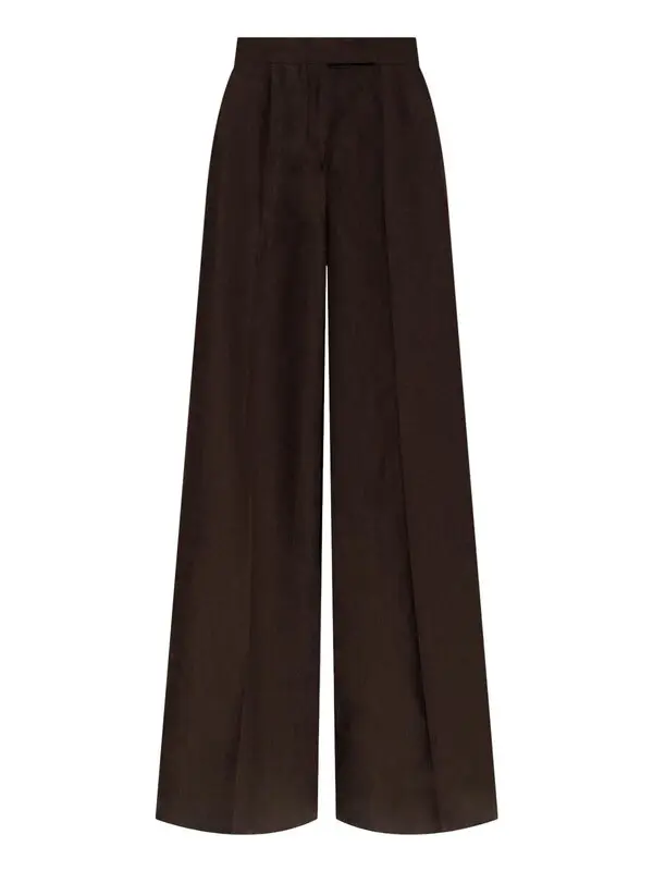 Max Mara Sequoia Linen Trousers - Brown