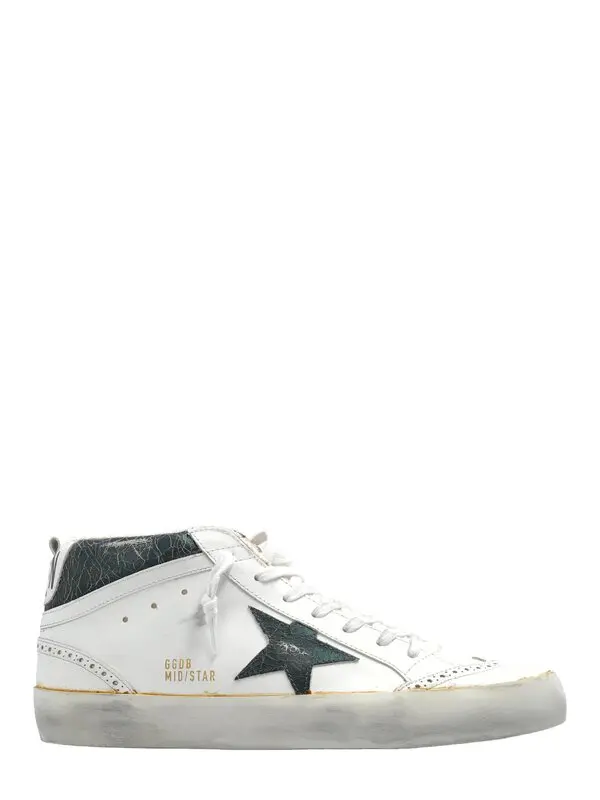 Golden Goose Mid Star Double Quarter Sneakers - White