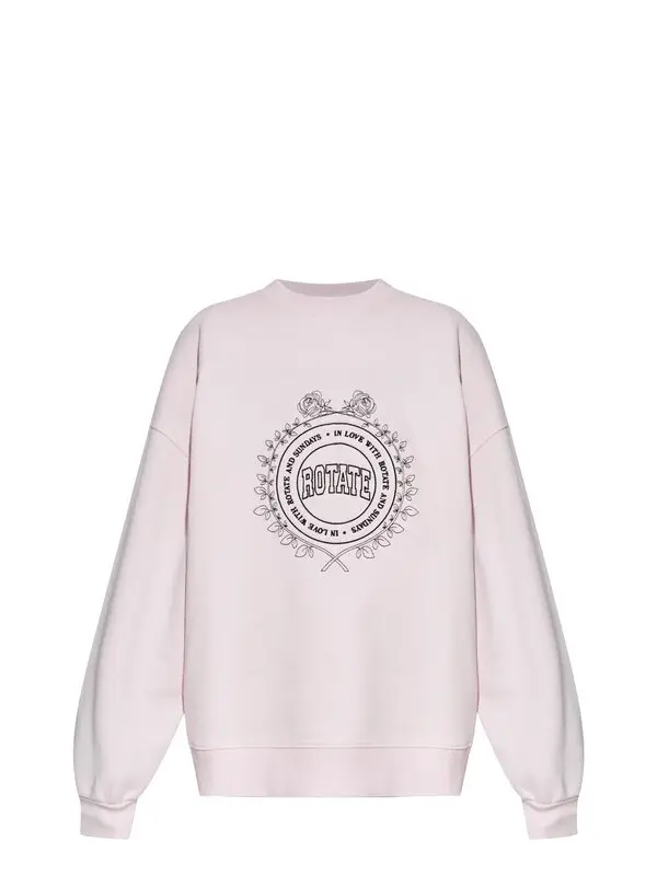 ROTATE BY BIRGER CHRISTENSEN Logo Organic Cotton Sweatshirt - Pink