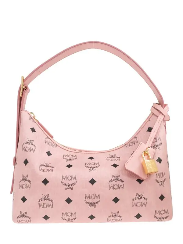 Mcm Aren Small Shoulder Bag - Pink