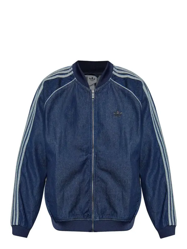 Adidas Originals By Alexander Wang Denim Bomber Jacket - Navy Blue