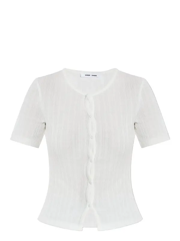 SAMSØE SAMSØE Sajuni Ribbed Top - White