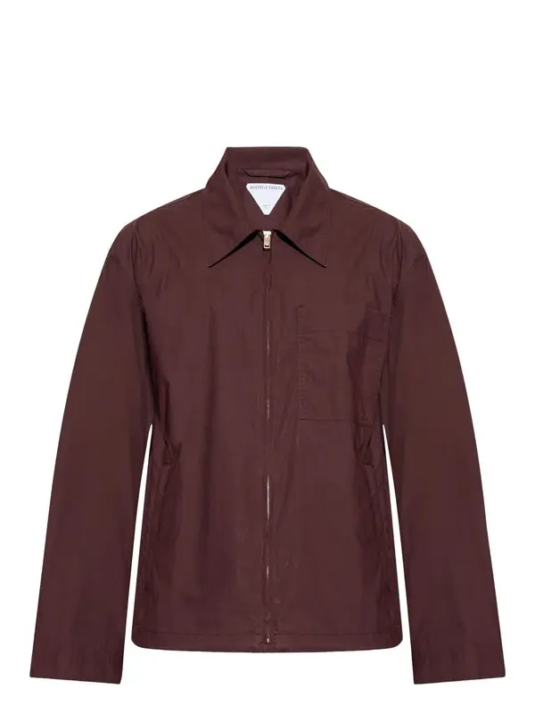 Bottega Veneta Jacket With Pocket - Burgundy
