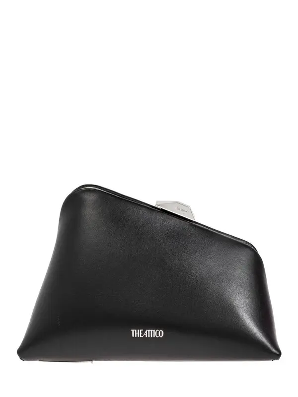 Attico Midnight Leather Clutch - Black