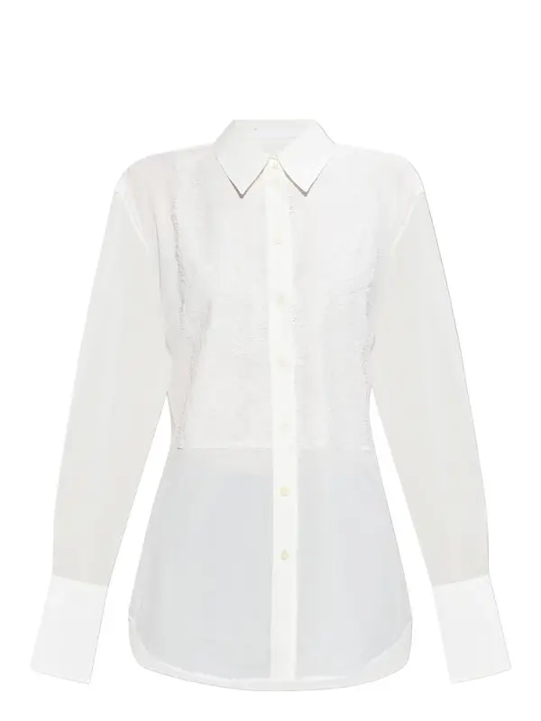 Helmut Lang Shirt With Lace Insert - White