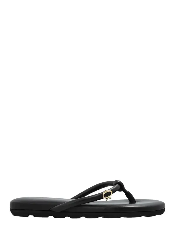 GIANVITO ROSSI Leather Slides - Black