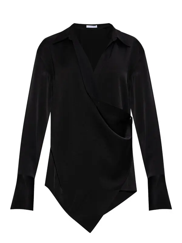 Helmut Lang Wrap-front Shirt - Black